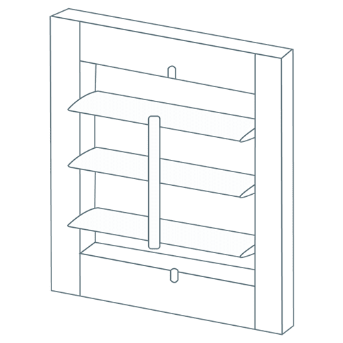 The innovative design of Invisible Tilt Plantation Shutters